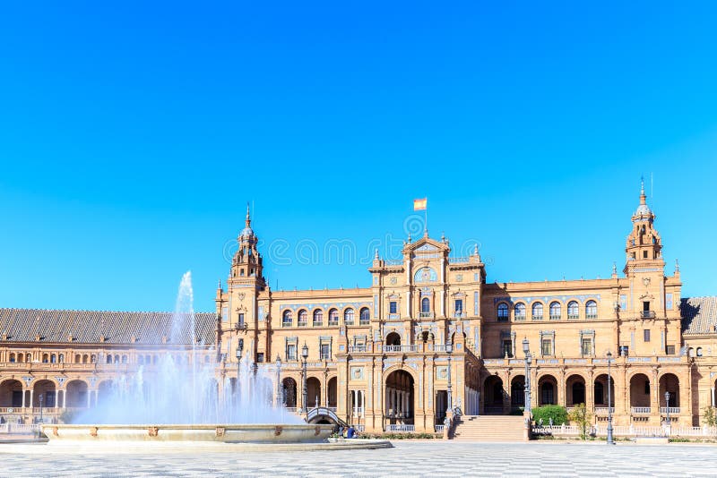 Spanish Square (Plaza De Espana) in Sevilla Stock Photo - Image of ...