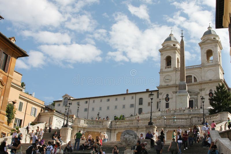 The Spanish square - Rome editorial stock photo. Image of ancient ...