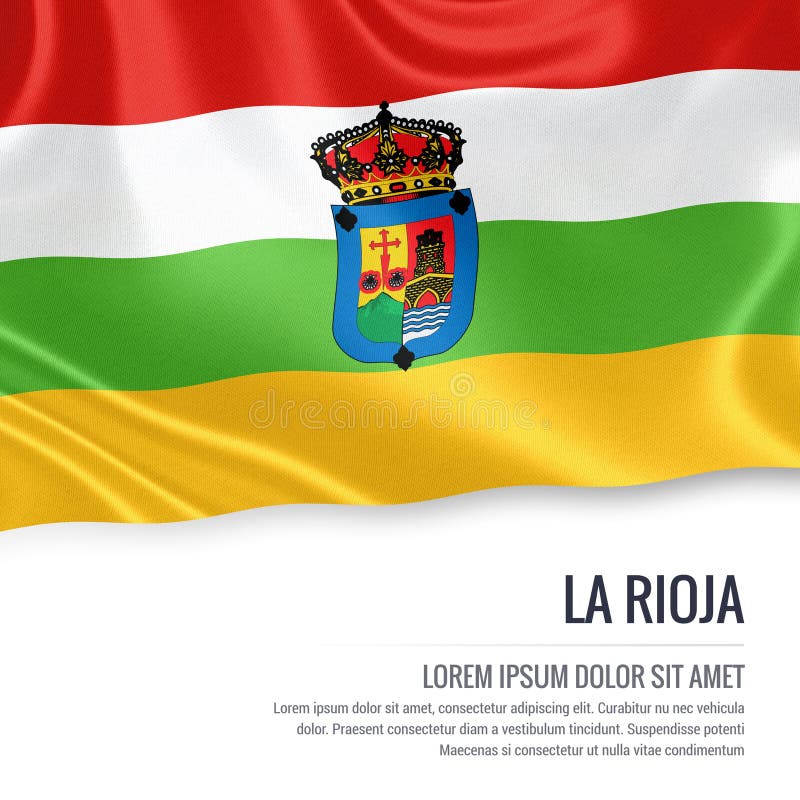 La Rioja Flag Waving Vector Illustration on White Background. Flag of ...