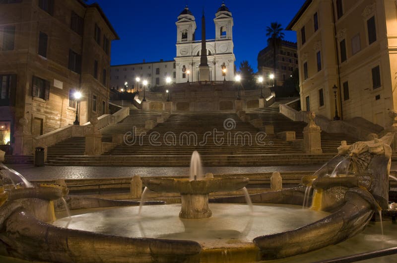 Spanish Steps at Morning, Rome Stock Photo - Image of spagna, monti ...
