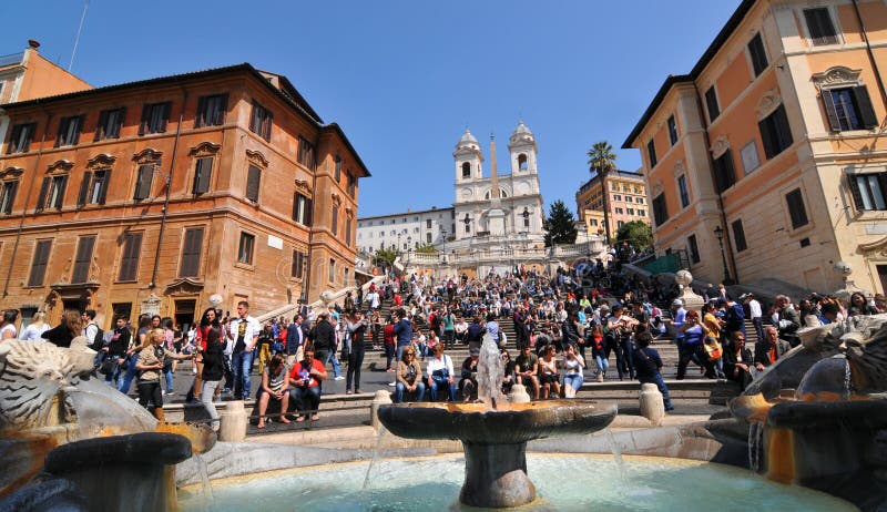 Spanish Steps, Rome editorial stock photo. Image of tourism - 24743053