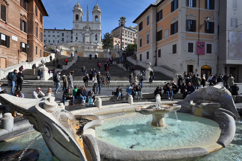 Spanish steps, Rome editorial photography. Image of eternal - 267126862