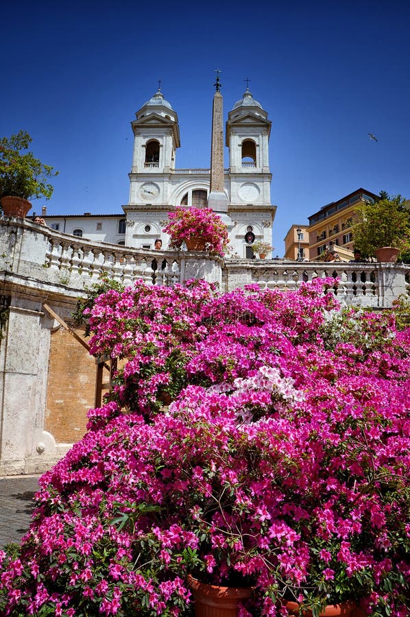 Spanish Steps in Rome Italy Stock Image - Image of blue, mass: 38787765