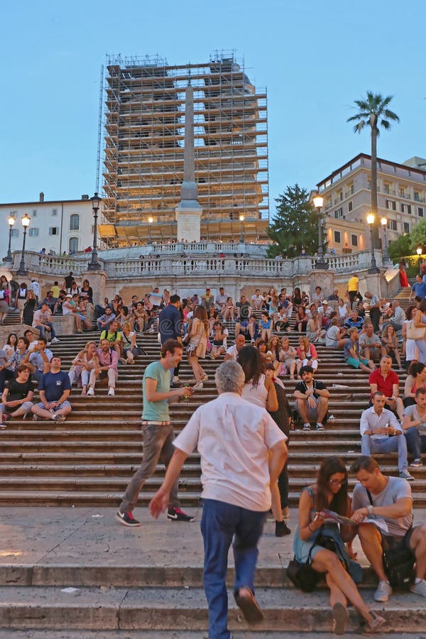 Spanish Steps editorial stock image. Image of landmark - 145805234
