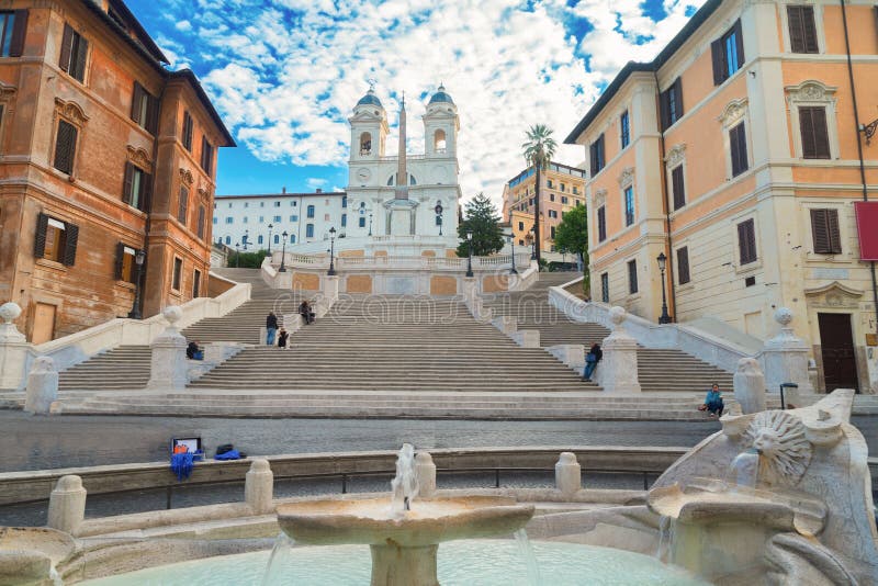 Spanish Steps, Rome, Italy editorial stock photo. Image of building ...