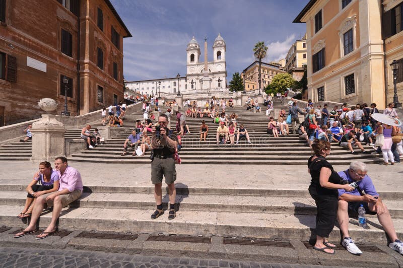 Spanish Steps - Rome editorial photo. Image of blue, spagna - 35930806