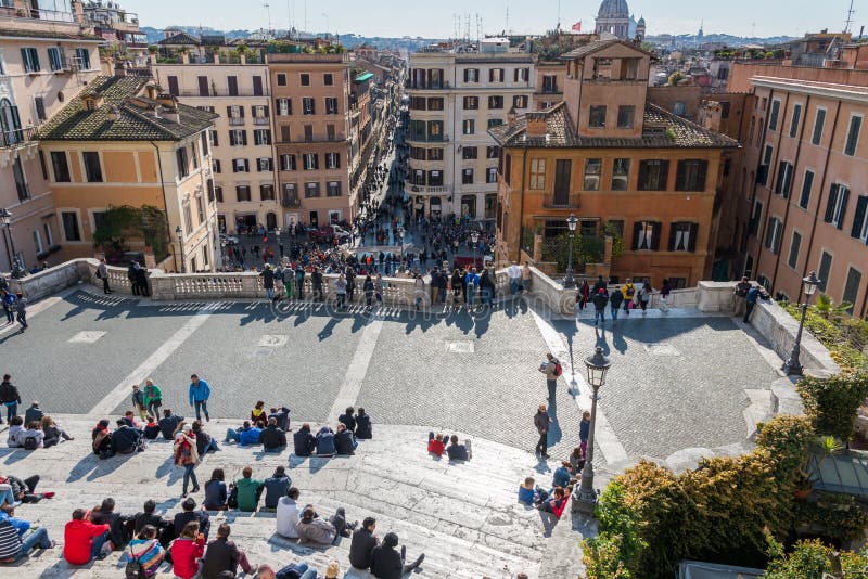 View From The Top Of The Spanish Steps Editorial Photo - Image of ...