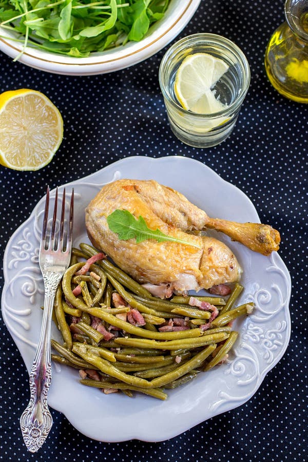 Spanish Style Green Beans with Ham Stock Photo - Image of meal, cooked ...
