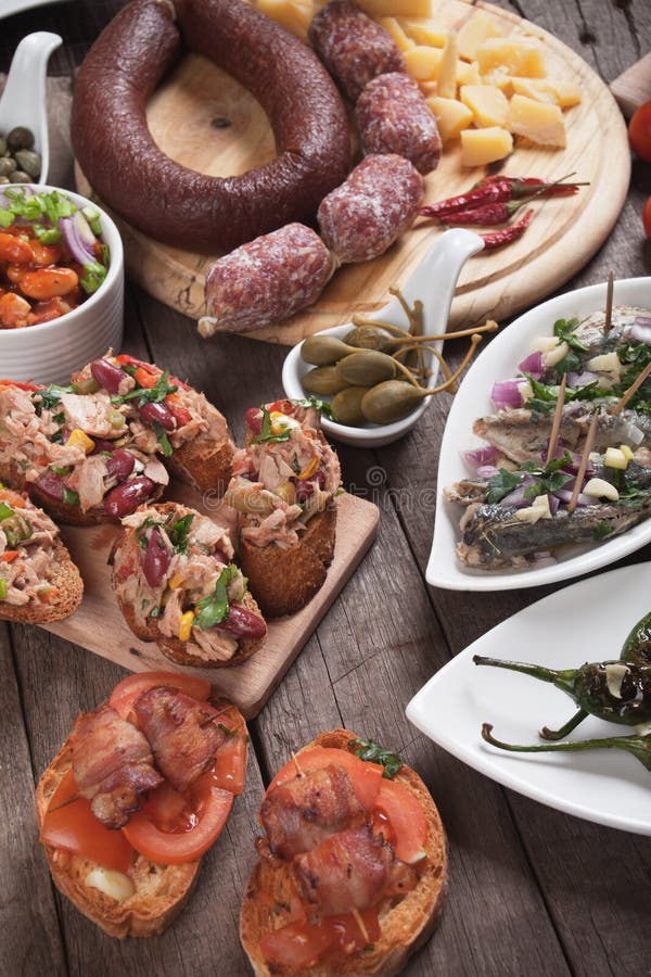 Spanish tapas food stock image. Image of tomato, appetizer - 21212151