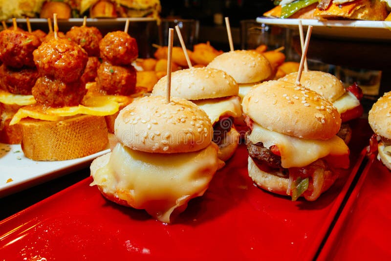 Spanish Tapas of the Basque Country Stock Image - Image of rustic ...