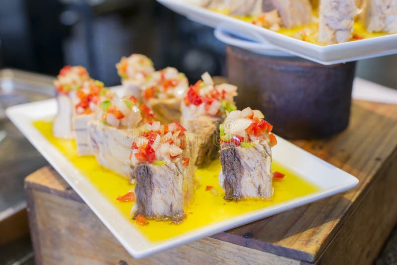 Spanish Tapas, Basque Cuisine, Pintxos Bilbao, Spain. Stock Photo ...