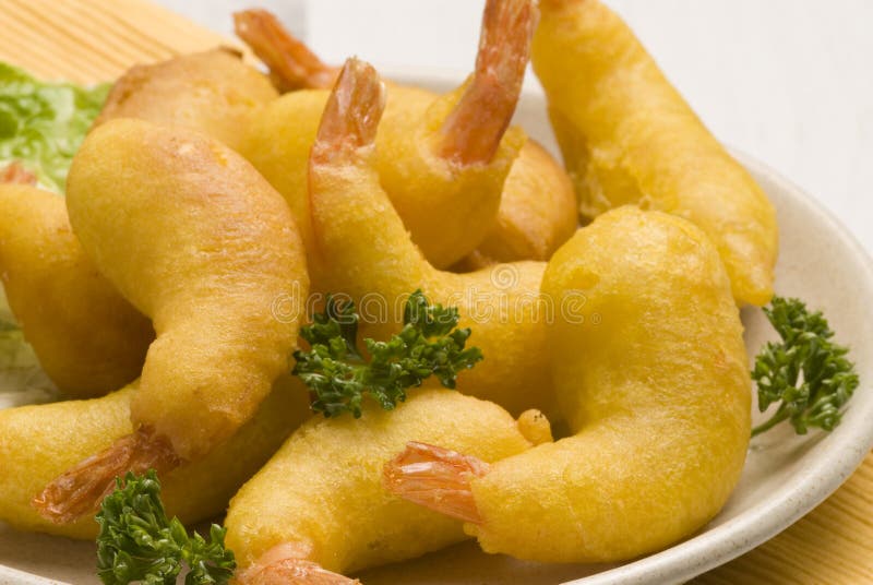 Oriental Deep Fried Battered King Prawns Stock Photo - Image of chinese ...