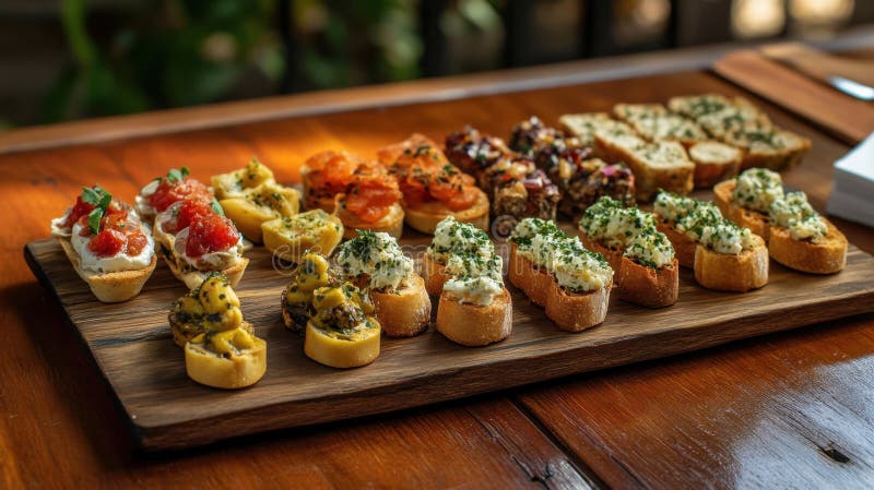 Spanish Tapas Board with Assorted Appetizers on Rustic Wooden Table ...