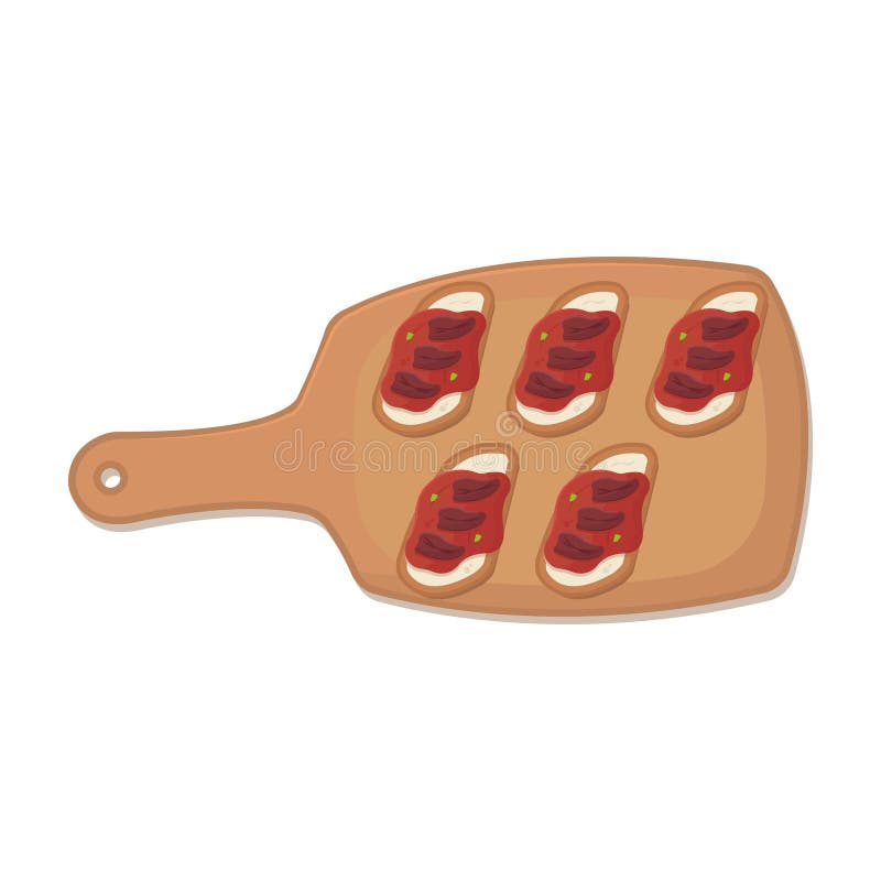 Spanish Tapas on Board. Vector Stock Vector - Illustration of lunch ...