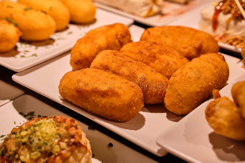 Spanish Tapas Called Pintxos of the Basque Country Stock Image - Image ...