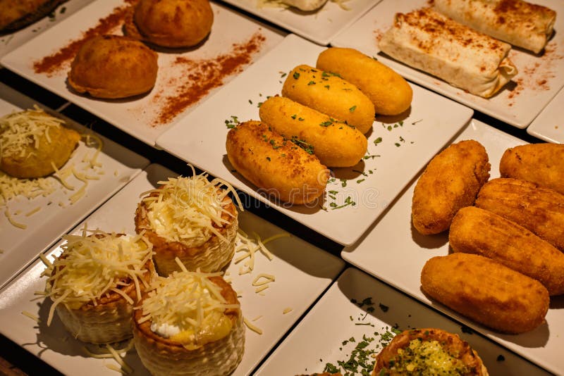 Spanish Tapas Called Pintxos of the Basque Country Stock Image - Image ...