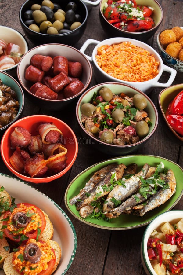 Spanish tapas food stock image. Image of tomato, appetizer - 21212151