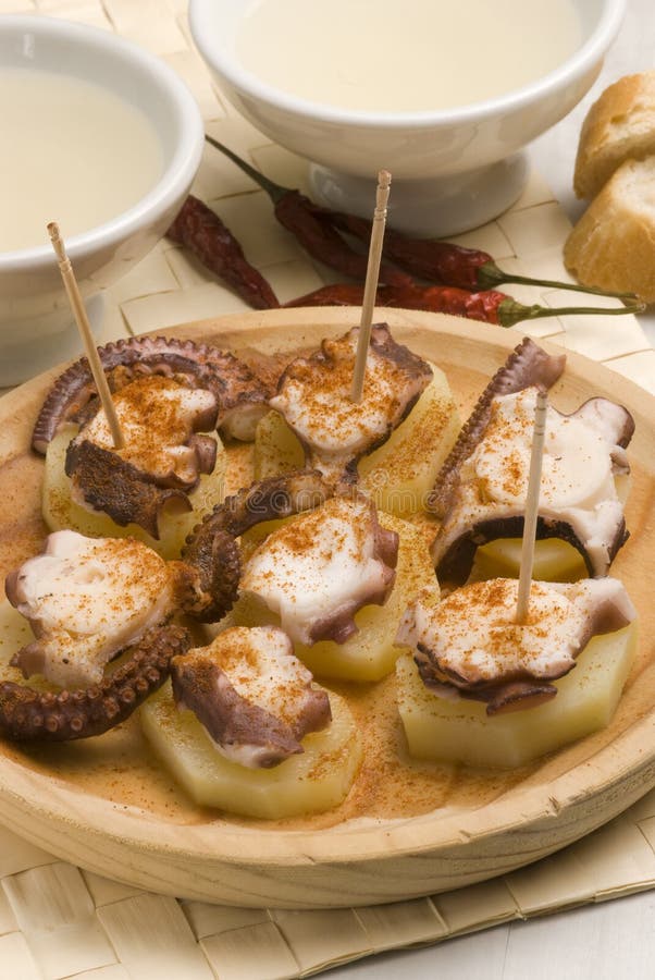 Spanish tapas. Octopus. stock image. Image of octopus - 11545259