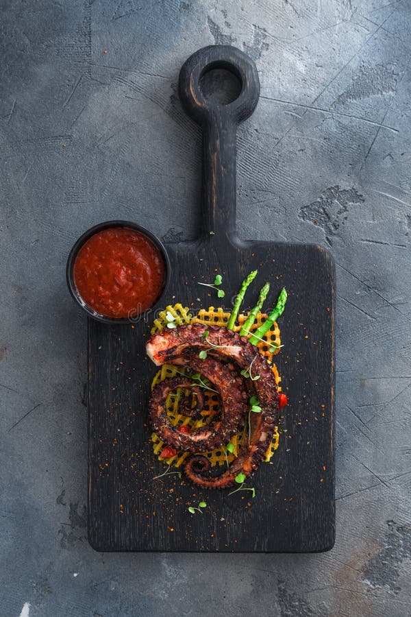 Spanish Tapas. Octopus Galicia Style Stock Image - Image of gastronomy ...