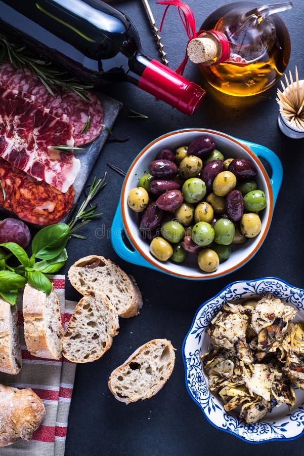 Spanish tapas selection stock image. Image of meal, mediterranean ...