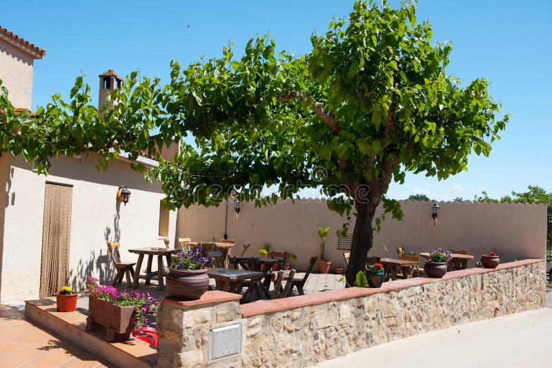 Spanish terrace stock photo. Image of wall, sunny, terrace - 19537358