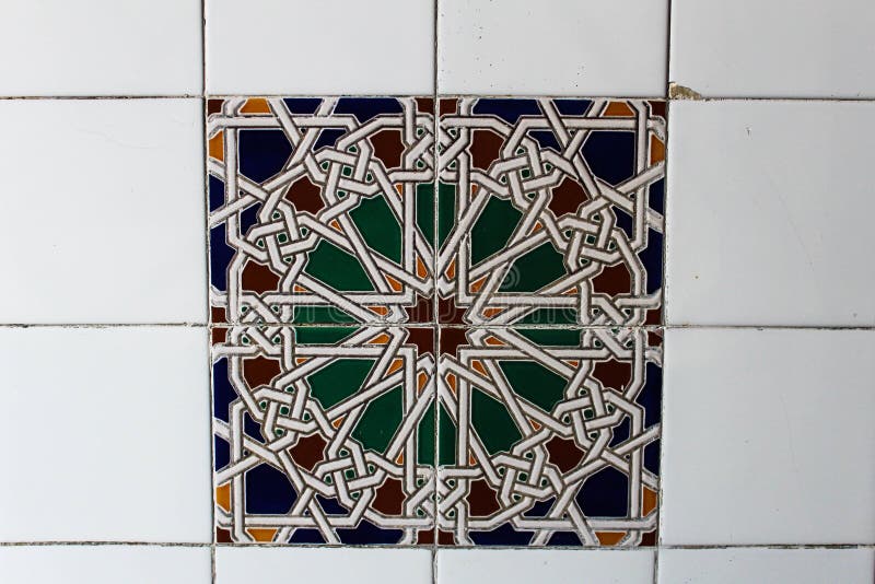 Spanish Tile Ornaments Patchwork Arabesque Stock Image - Image of ...