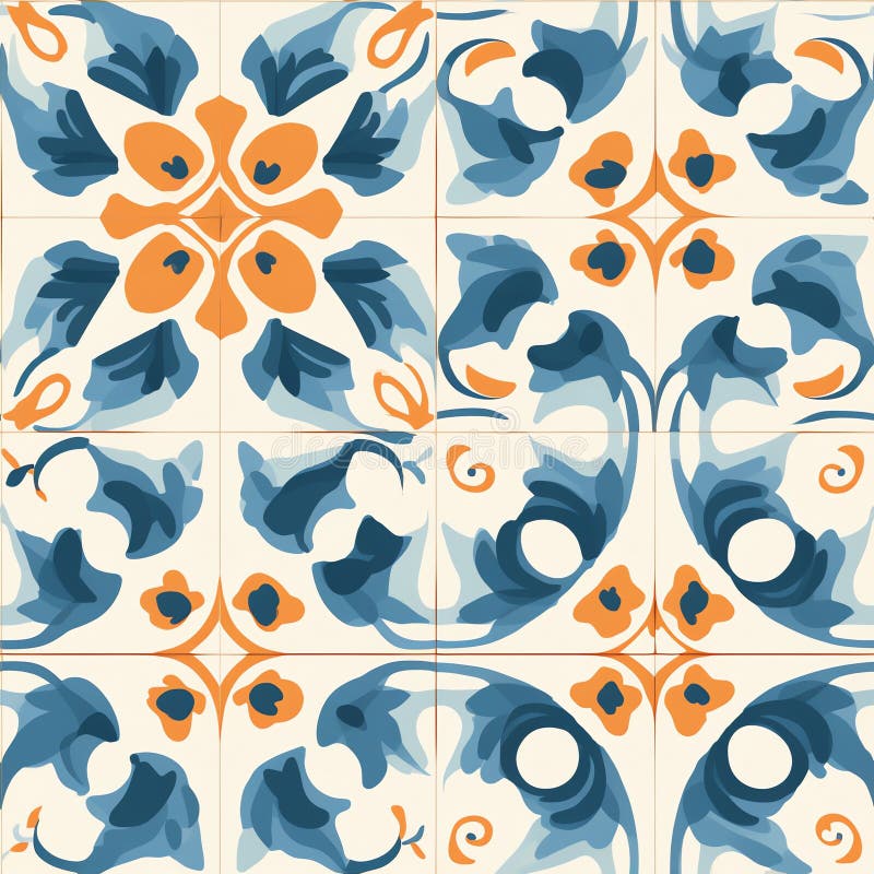 Spanish Tile Pattern for Decoration Stock Illustration - Illustration ...