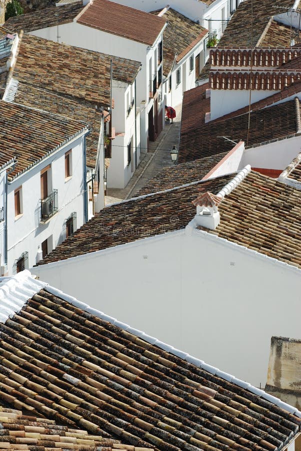 Spanish Tile Rooftops stock image. Image of outside, white - 17874691