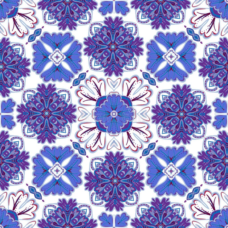 Spanish Traditional Ornament, Mediterranean Seamless Pattern, Tile ...