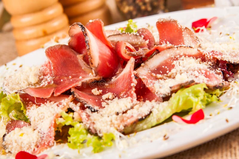 Spanish Traditional Snack - Jamon Stock Photo - Image of antipasto ...