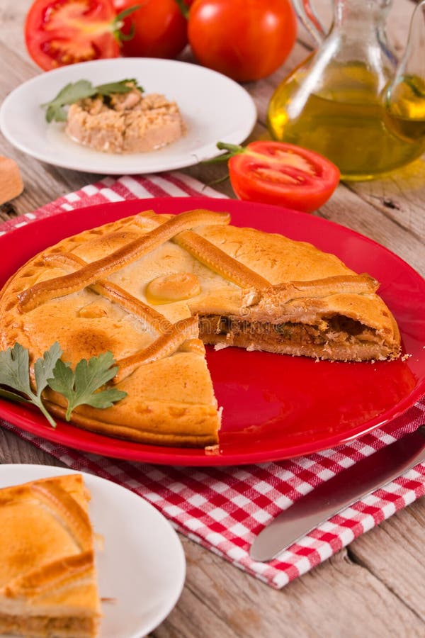 Spanish tuna pie. stock image. Image of galicia, appetizer - 143083175