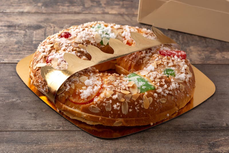 Spanish Typical Epiphany Cake Stock Photo - Image of crown, bakery ...