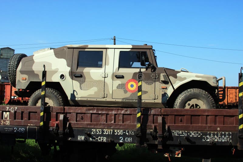 US Army Humvee Drove By Romanians Soldiers Stock Photo - Image of ...