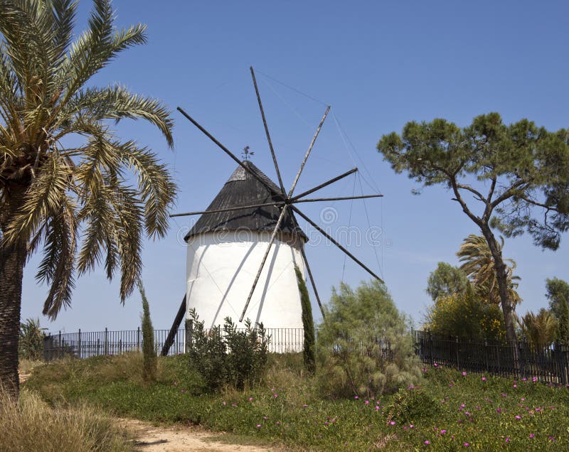 Spanish Windmill - Torre Pacheco - Murcia - Spain Stock Photo - Image ...