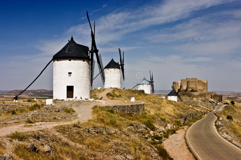 Windmills, Consuegra spain stock image. Image of europe - 21759293