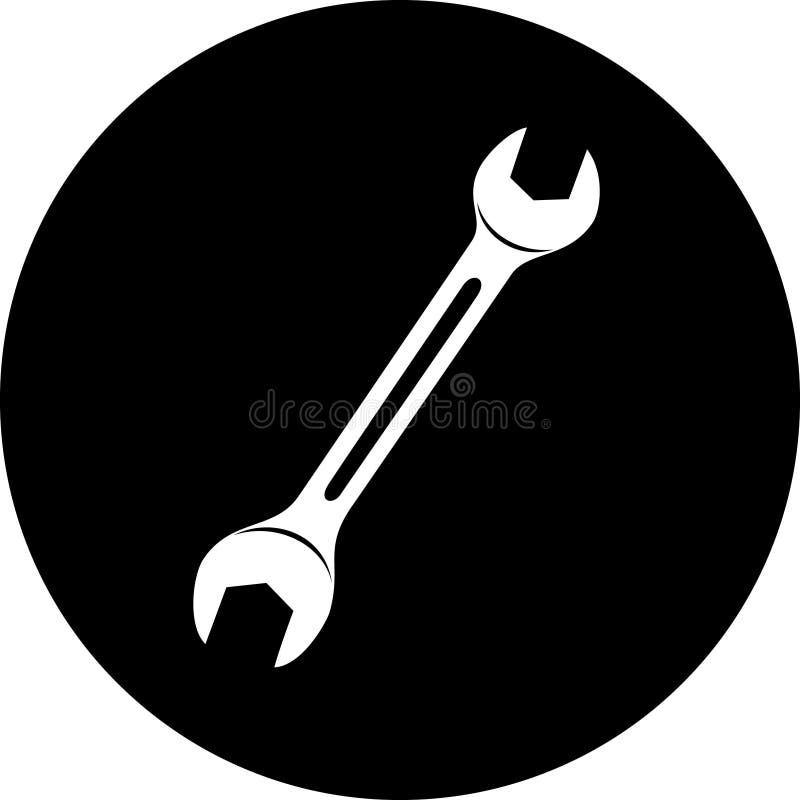 Spanner stock vector. Illustration of design, white, hand - 10515404