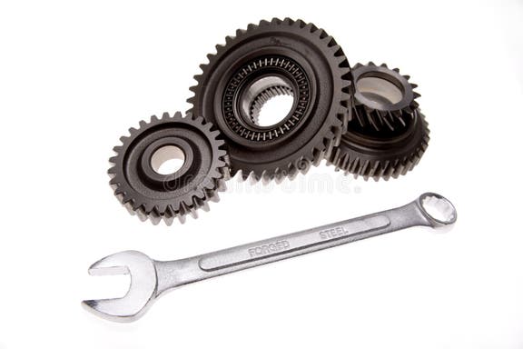 Spanner & cogs stock image. Image of gear, cogs, mechanic - 3380717