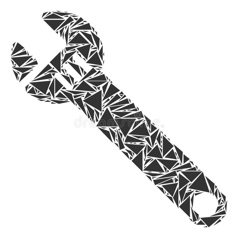 Spanner Mosaic of Triangles Stock Vector - Illustration of flat ...