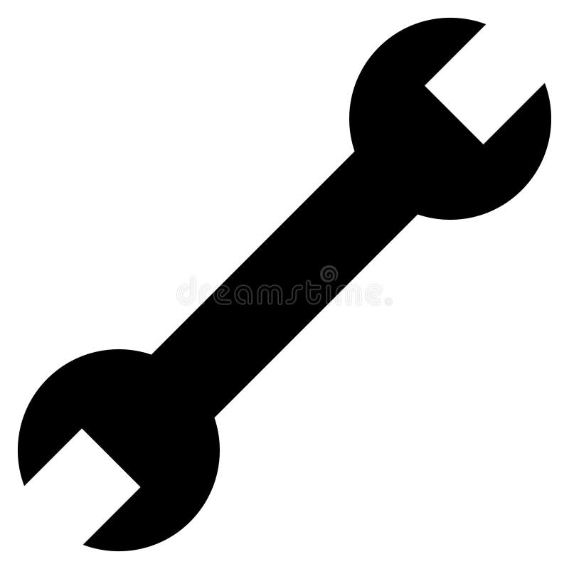 Spanner Flat Icon Symbol stock illustration. Illustration of pictogram ...