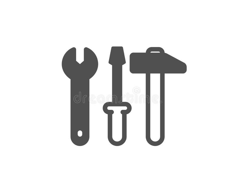 Spanner, Hammer and Screwdriver Icon. Repair Service Sign. Vector Stock ...