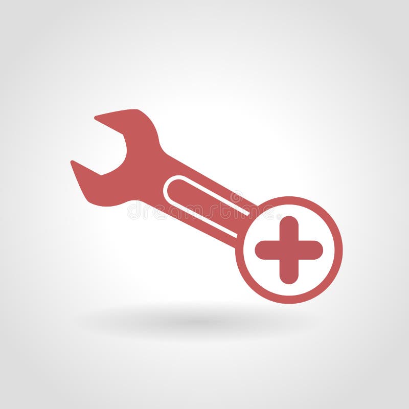 Spanner Icon with Settings Sign. Spanner Icon and Customize, Setup ...