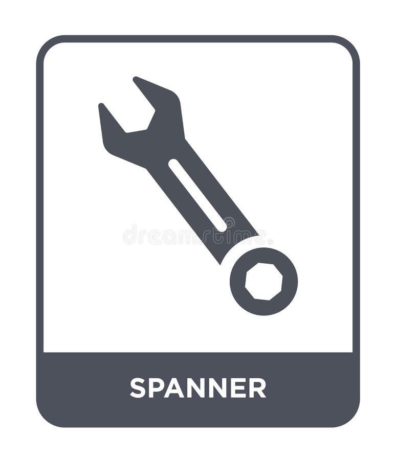 Spanner Icon in Trendy Design Style. Spanner Icon Isolated on White ...