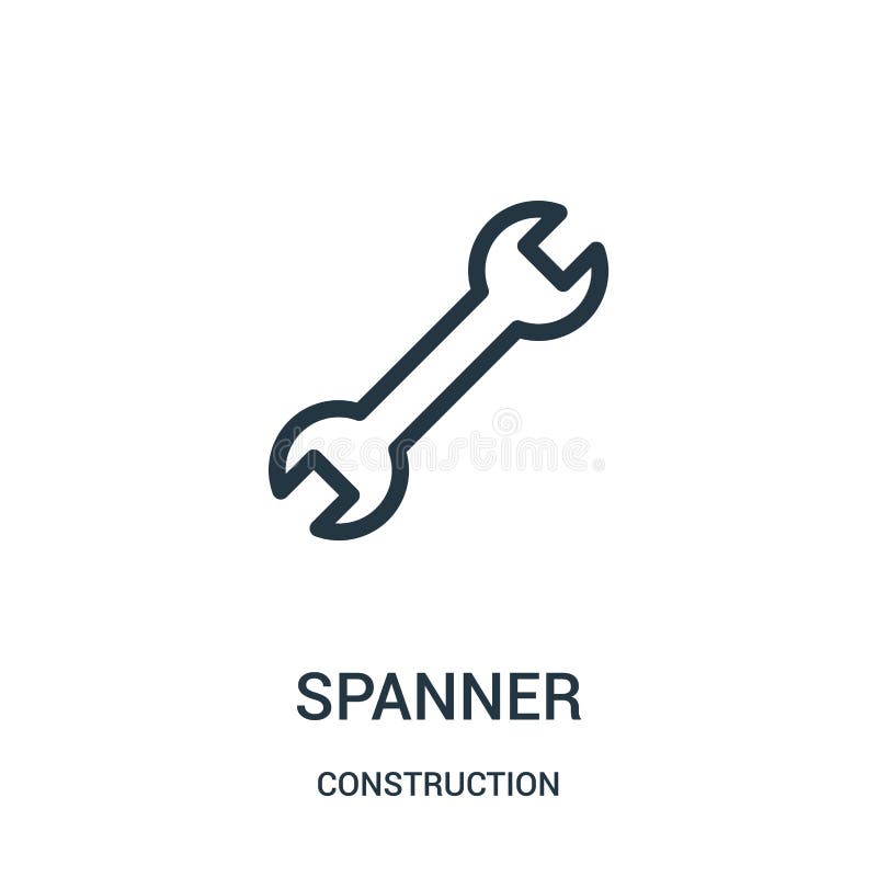 Spanner icon symbol stock vector. Illustration of symbol - 3841410