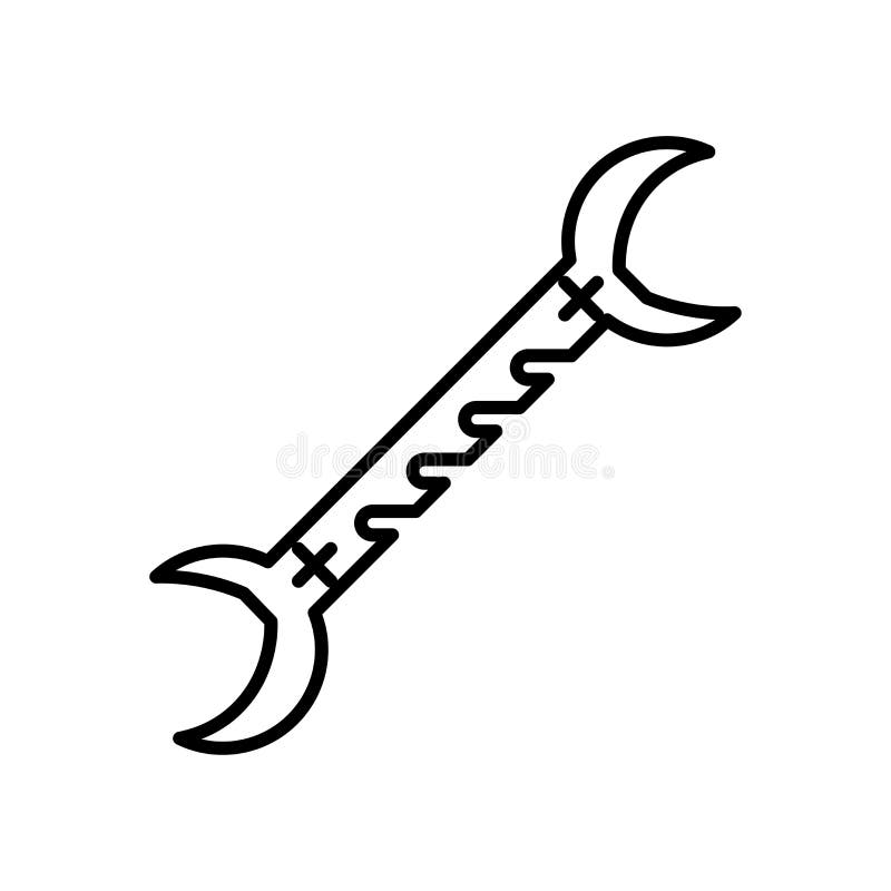 Spanner Icon Vector Sign and Symbol Isolated on White Background ...