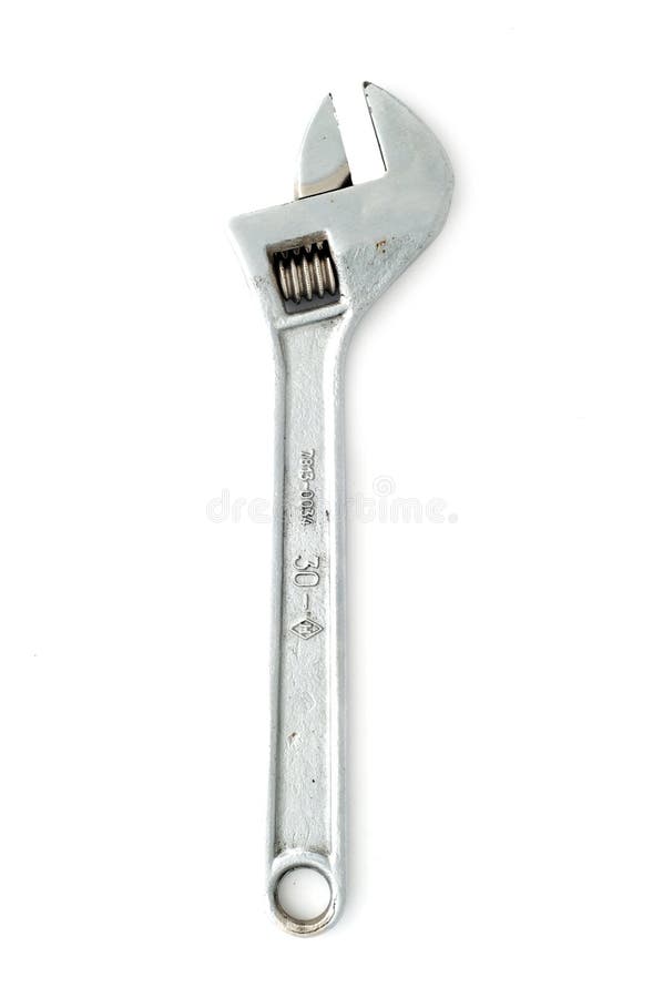 Steel Spanner Wrench Isolated on White Stock Photo - Image of spanner ...