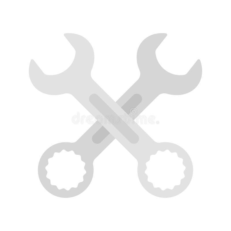 Spanner Isolated on White Background Stock Vector - Illustration of ...
