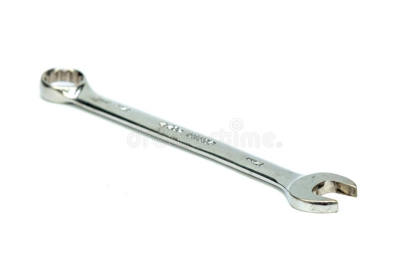 Spanner Isolated on White Background Stock Image - Image of iron ...