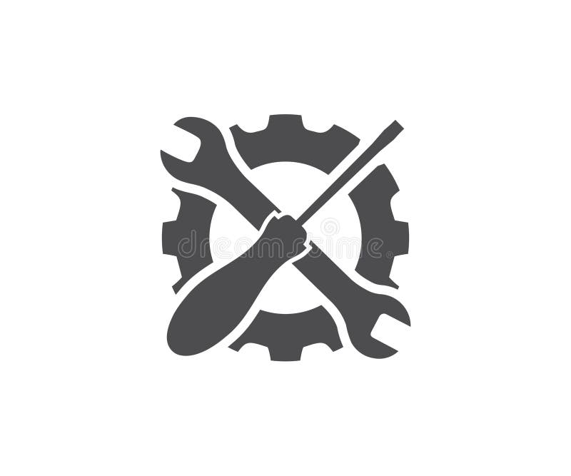 Spanner Logo Design Element. Key Tool, Tools. Tools and Service Stock ...