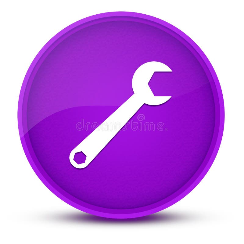 Spanner Luxurious Glossy Purple Round Button Abstract Stock ...