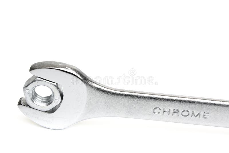 Spanner and nut stock image. Image of isolated, assemble - 8041075